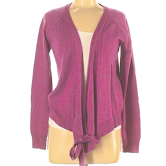 Reiss | Sweaters | Reiss Cardigan Sweater Raspberry Purple Waterfall ...